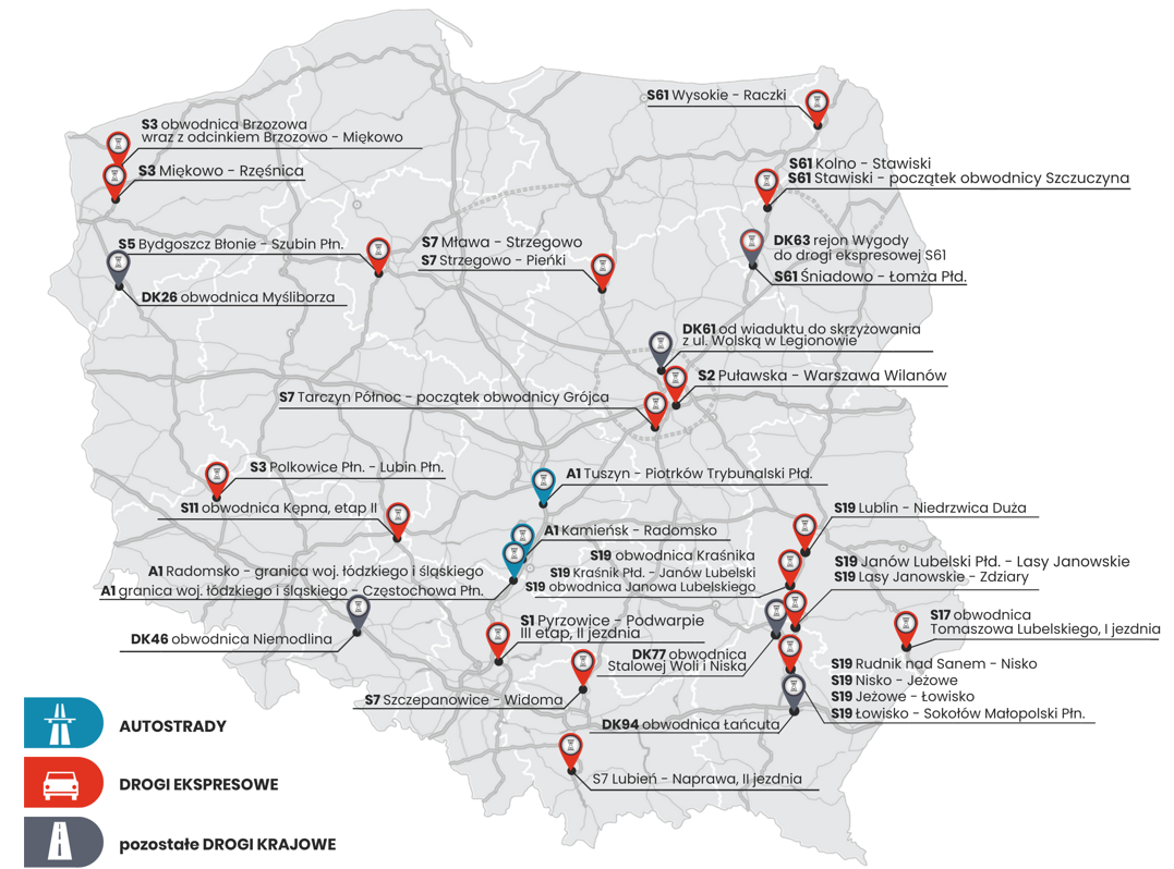 Budowa dróg w Polsce w 2021 r., plany GDDKiA na 2022 rok - Magazyn auto Budowa dróg w Polsce w 2021 r., plany GDDKiA na 2022 rok - Magazyn auto