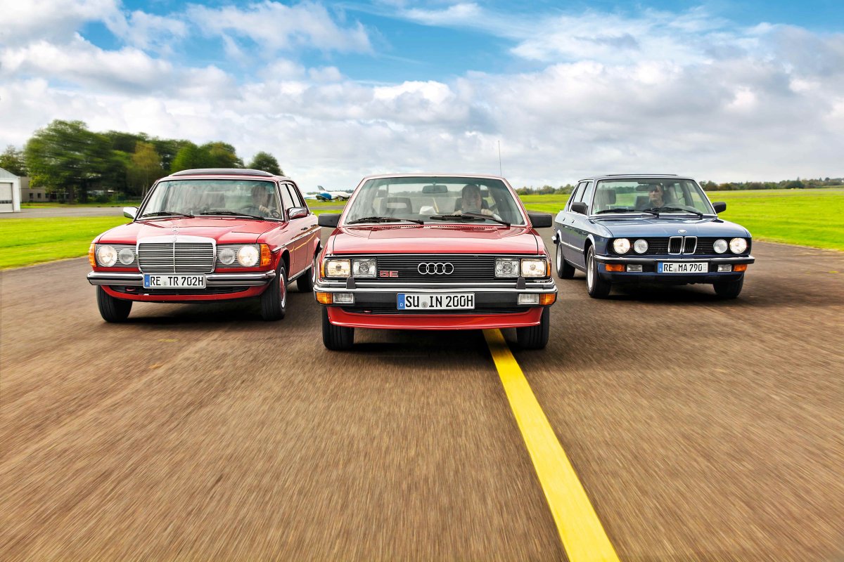 Audi 200 5E (C2), BMW 525i (E28) i Mercedes 230 E (W123) - Magazyn auto
